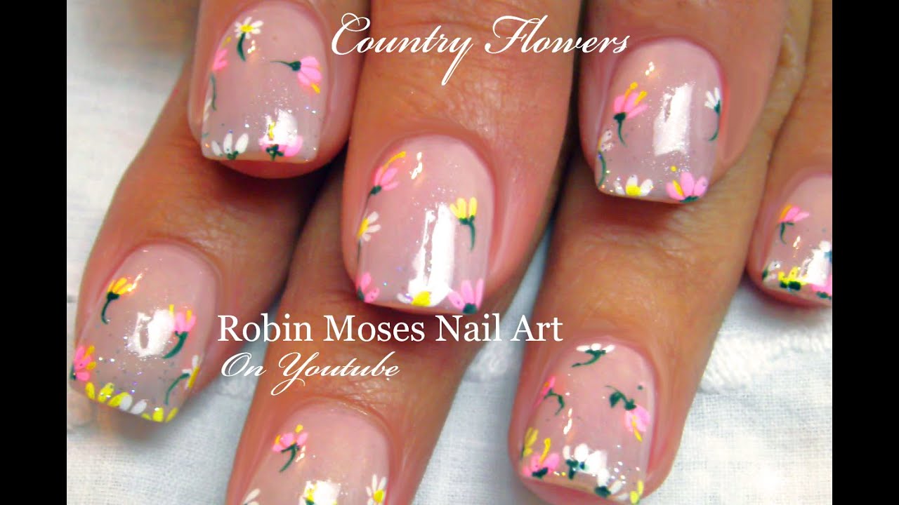 Easy Nail Art for beginners | DIY Spring flower Nails Design Tutorial
