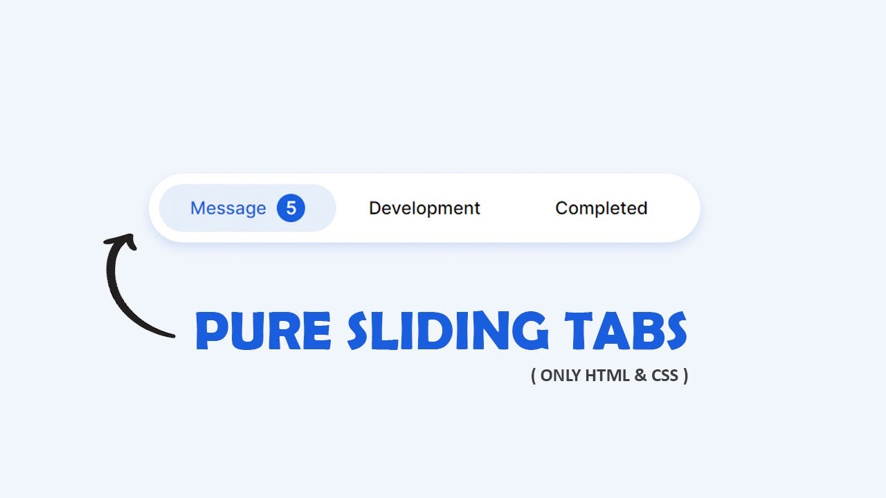 Pure sliding tabs using html and css | Free Source code