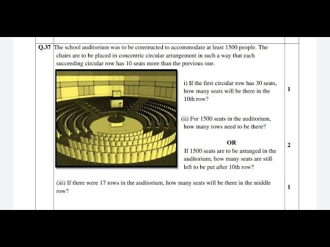 Case study Class 10th | the school auditorium was to be constructed to accommodate at least 1500