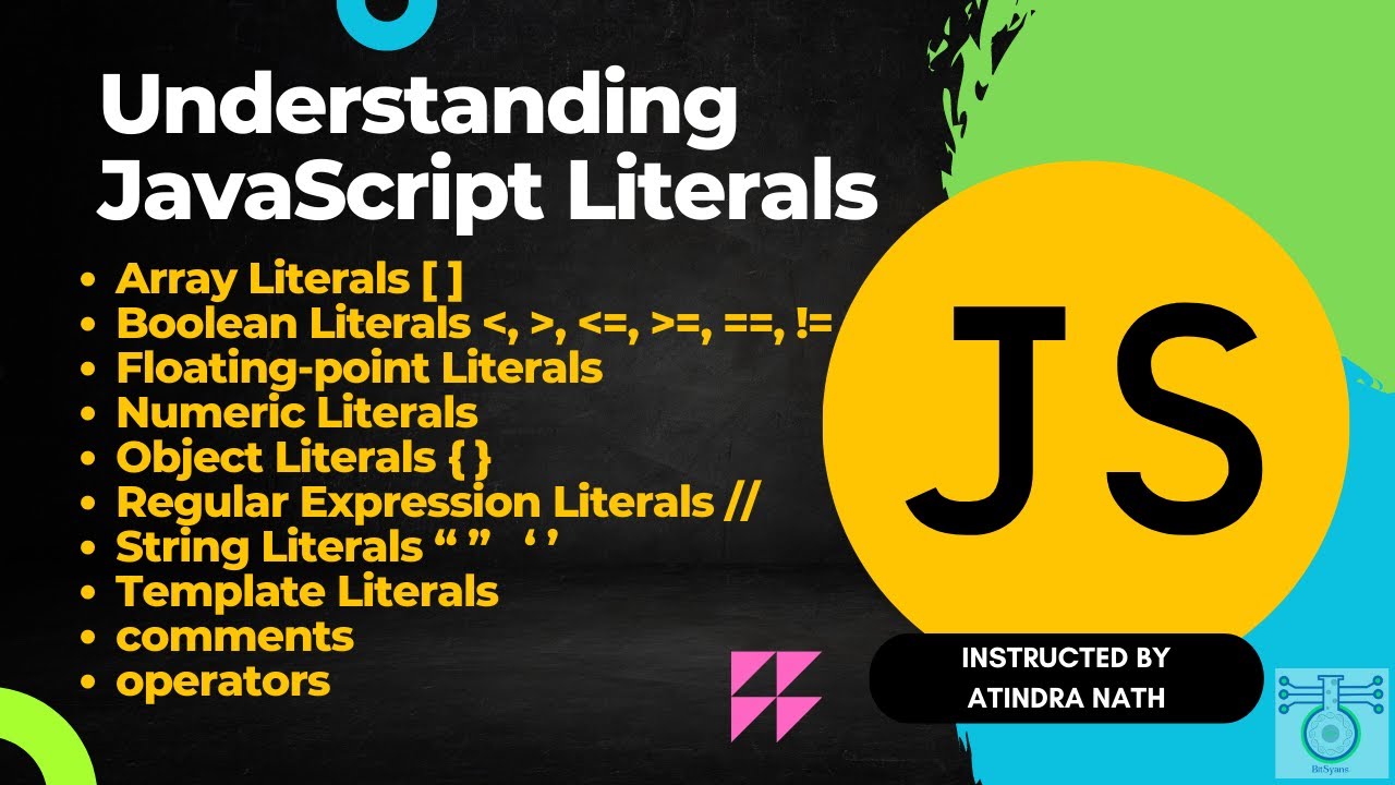 JavaScript Literals: Array, Boolean, Numeric, Object, RegExp, String, Template, Comments & Operators