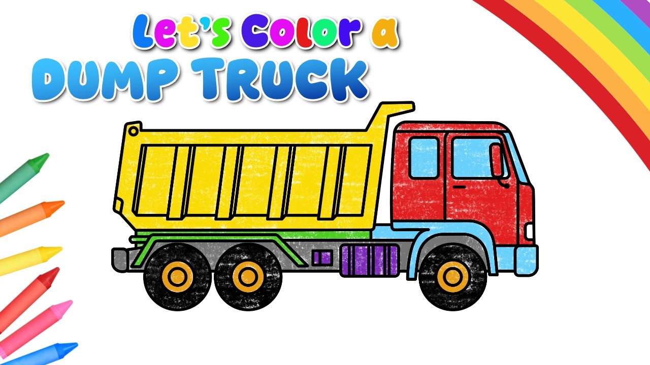 Dump Truck Coloring | Learn Colors for Kids (Fun & Easy!)
