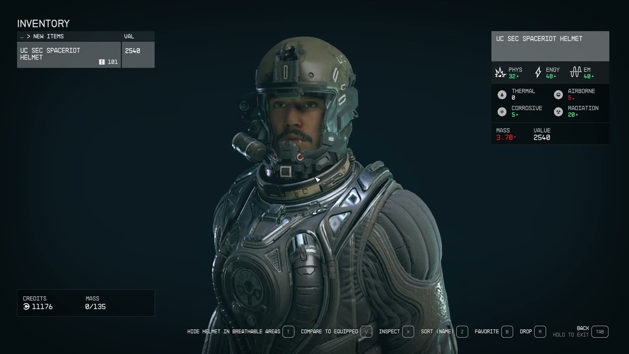 Starfield UC Sec Spaceriot Helmet Console Command Cheat Code
