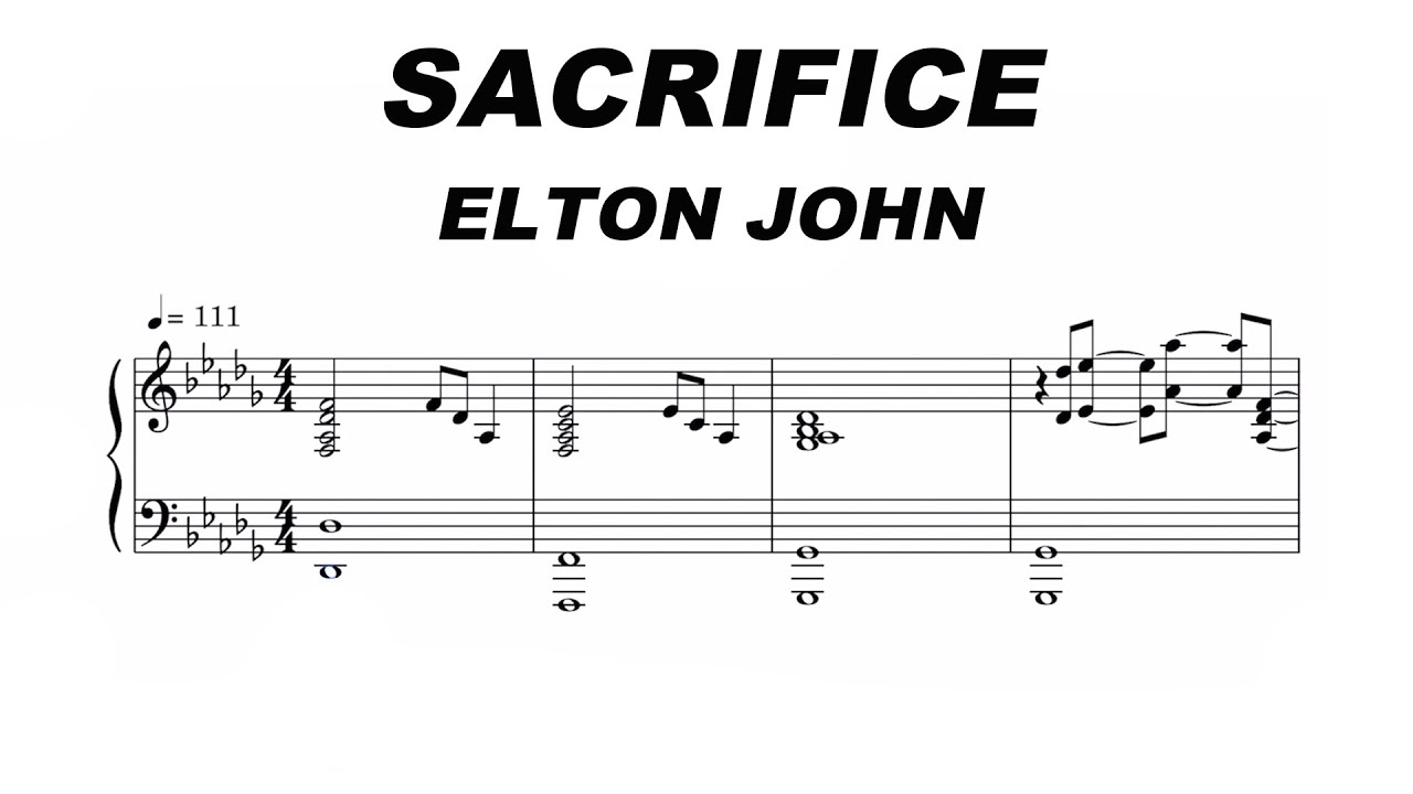 Elton John - Sacrifice Sheet Music