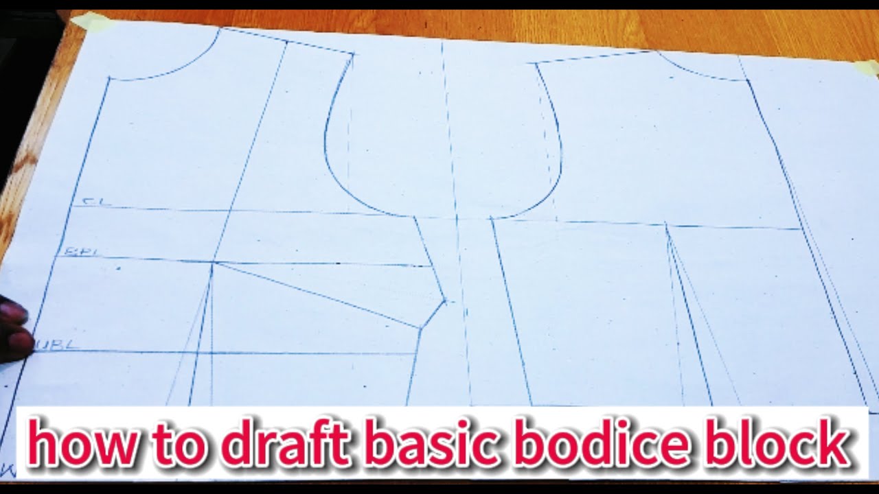 How to draft female BASIC BODICE BLOCK (Half scale)beginners friendly #patternmaking