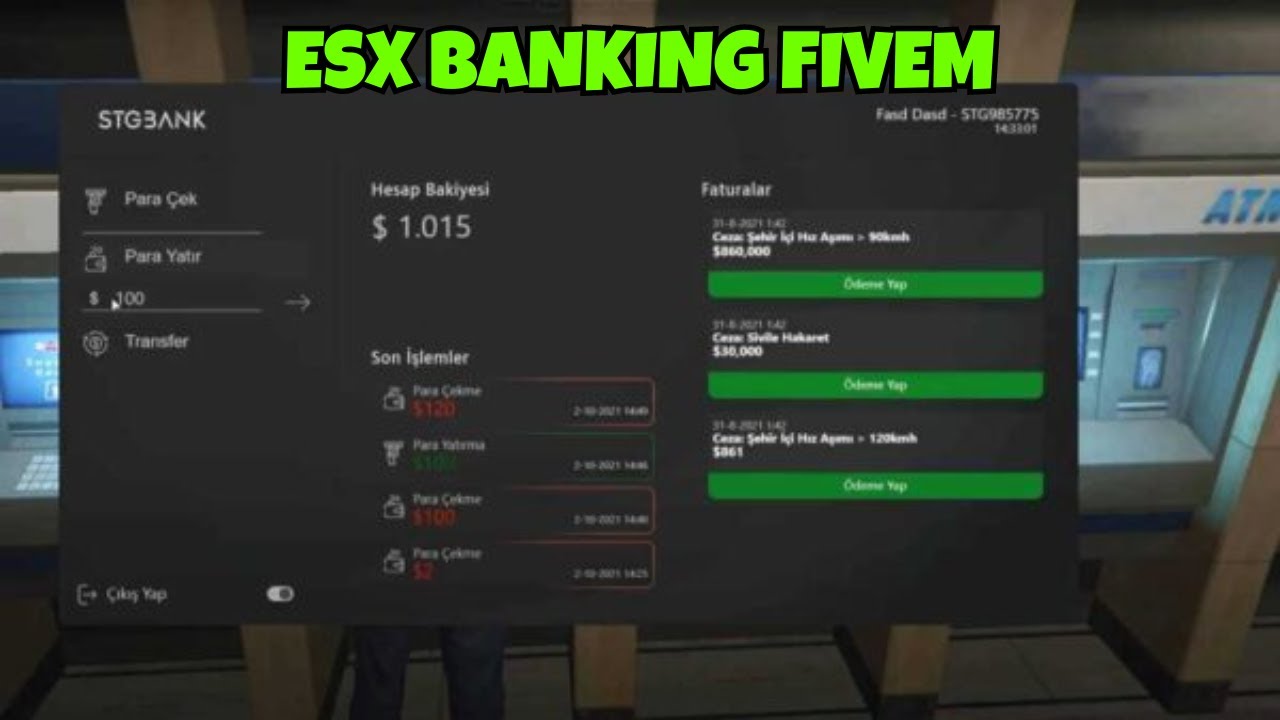 esx banking fivem | FiveM Scripting | FiveM Shop | GTA V