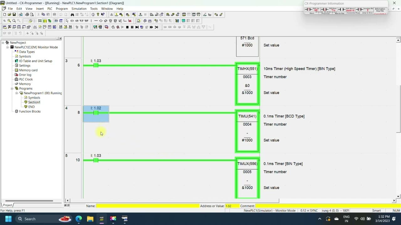 Omron PLC Timer Programming and Instructions | Omron BCD TIMER | Omron Binary TIMER | Timer Omron