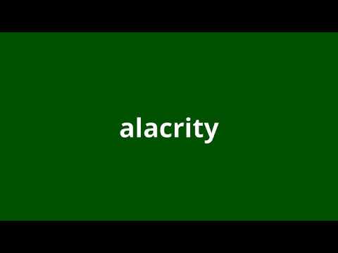 what is the meaning of alacrity