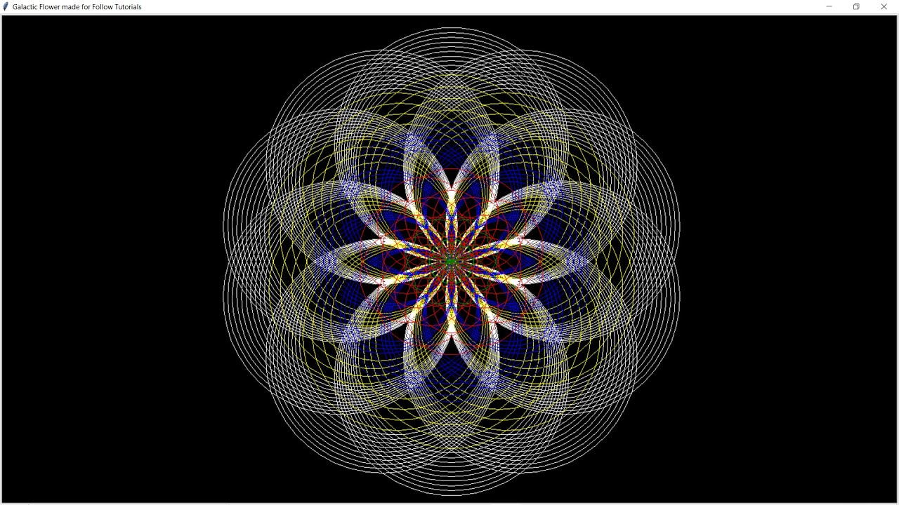 😍😱😱  Color Full Circles flowers using turtle module in Python