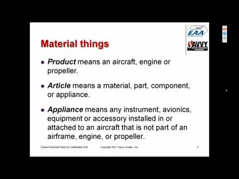 Owner Produced Parts for Certificated Aircraft