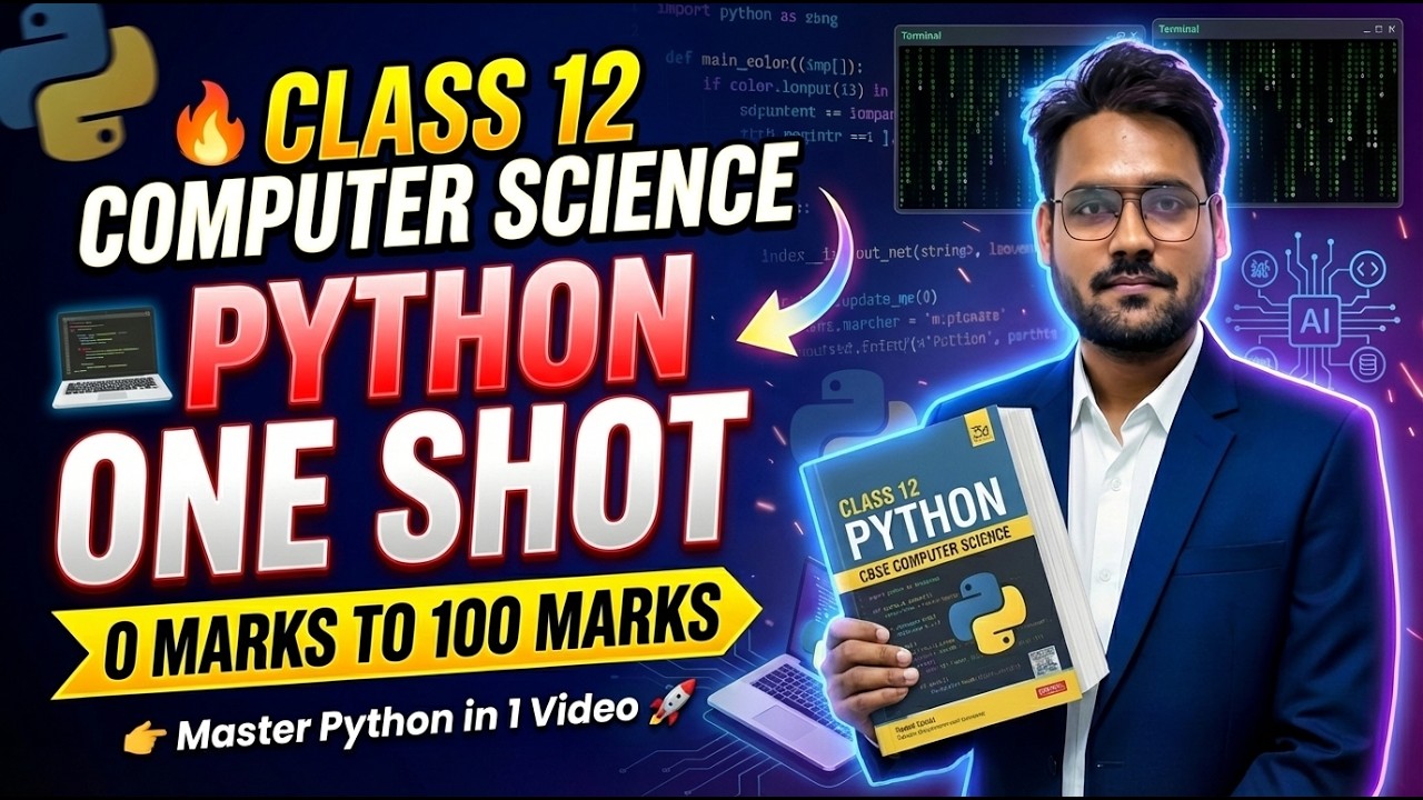 Python One Shot 🔥 | Class 12 CBSE Computer Science #cbse2026