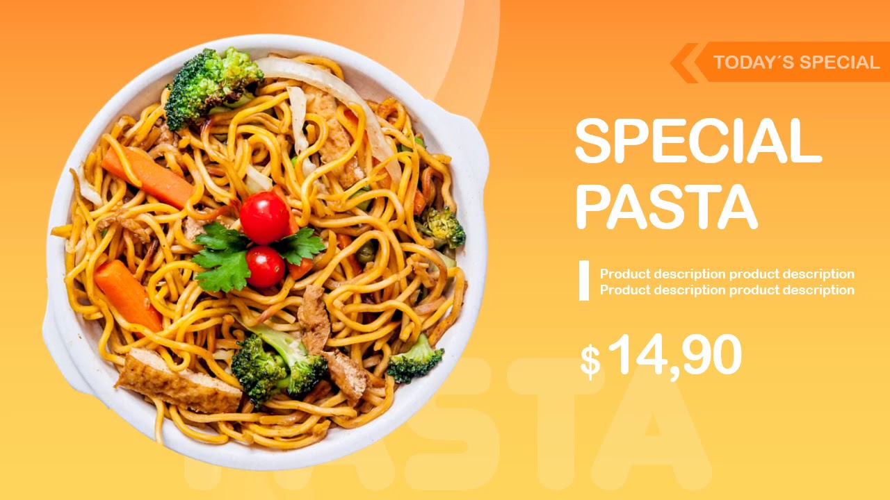 Digital Menu for Restaurants – PowerPoint Animated Template