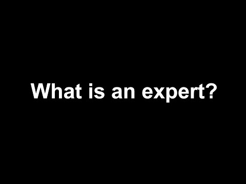 What is an expert?