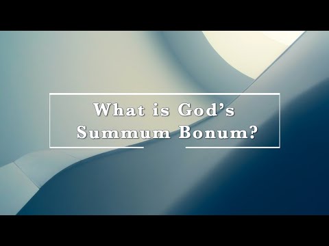 What is God's Summum Bonum?- David Barker