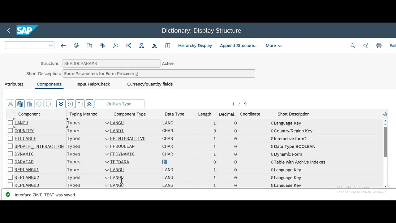 SAP Adobe Form: Interface (Second Video)