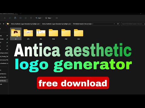 Antica aesthetic logo generator |Bulk GFX|