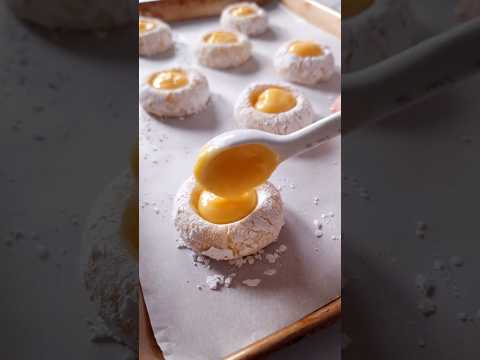 The Lemony Delight🍪🍋 ✨: Perfect Lemon Cookies for Every Season #lemoncookies #crinklecookies #cak