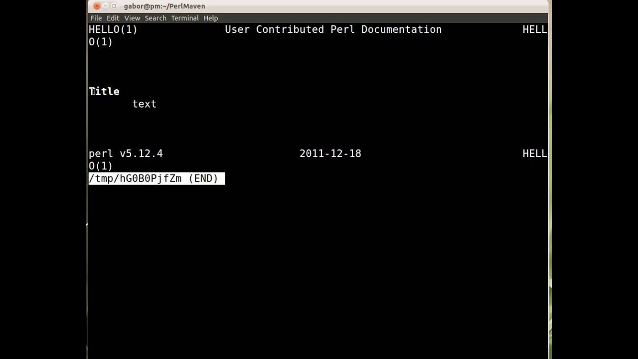Beginner Perl Maven tutorial: 1.12 Solution: Hello World (part 2)