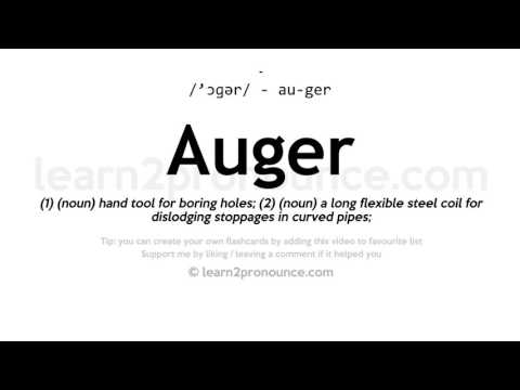 Pronunciation of Auger | Definition of Auger