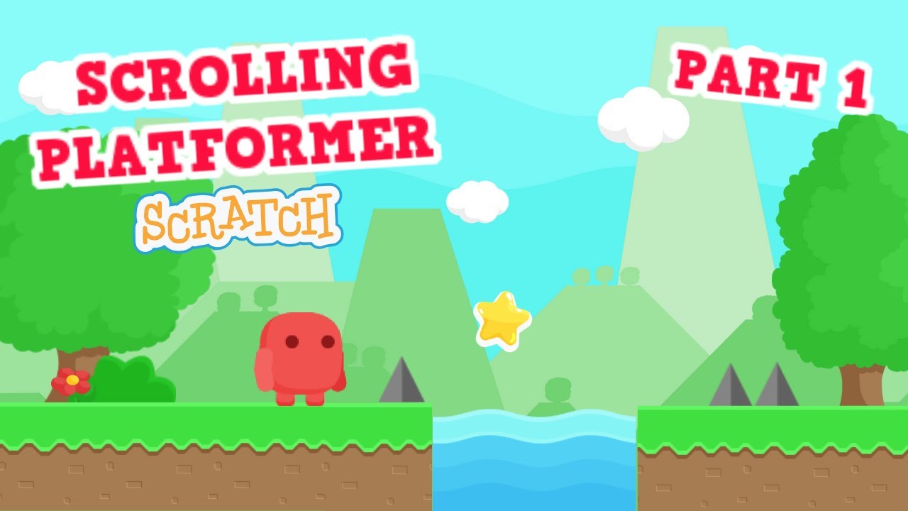 Scratch Tutorial| Scratch Scrolling Platformer Tutorial (PART 1) | Scrolling Platformer Game Scratch