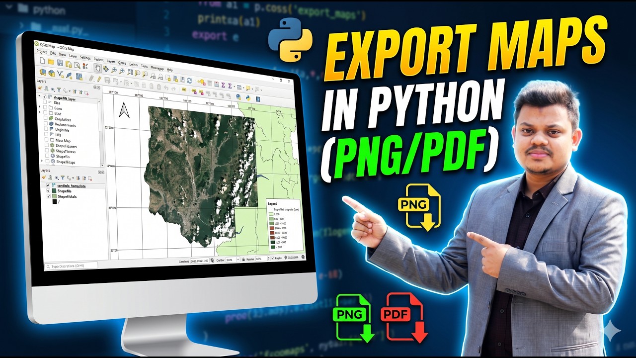 Mapping with Python: How to Export a Map as PNG or PDF | Step-by-Step Tutorial