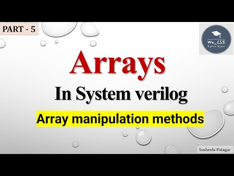 Array manipulation methods in system verilog