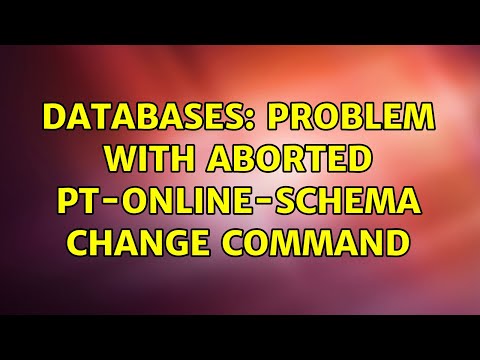 Databases: Problem with aborted PT-online-schema change command