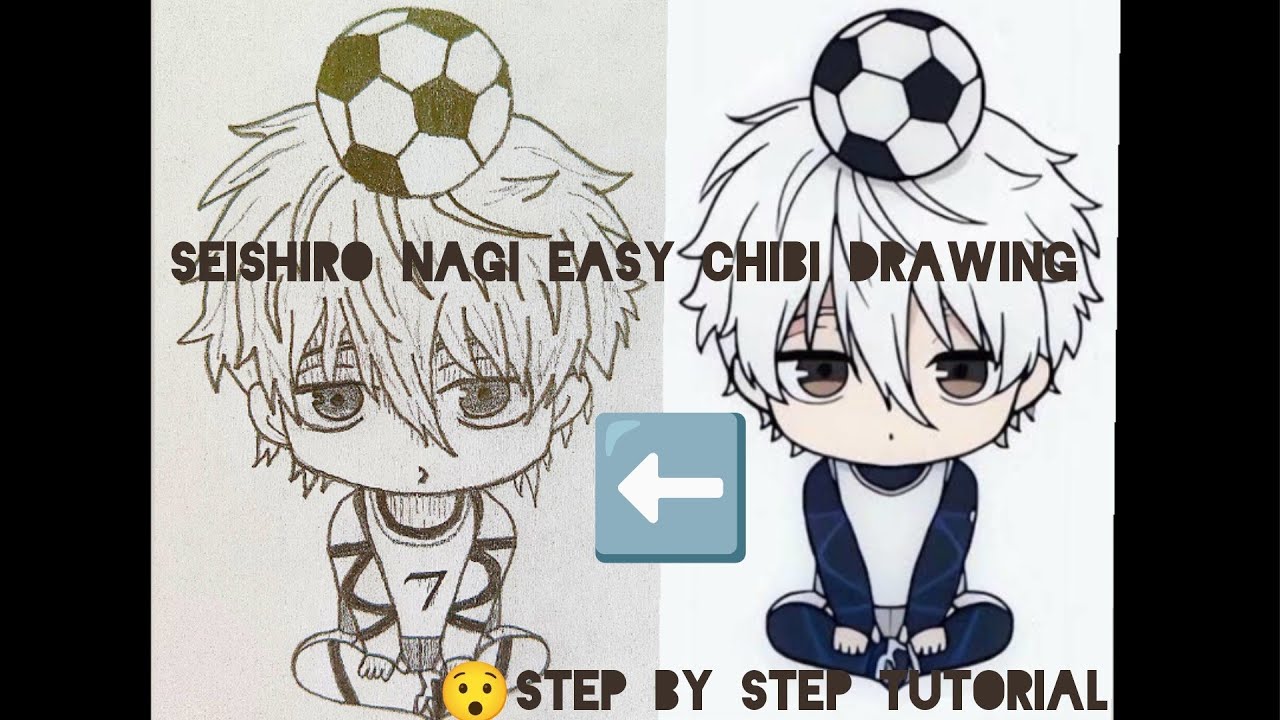 Nagi easy chibi drawing | blue lock | anime drawing 