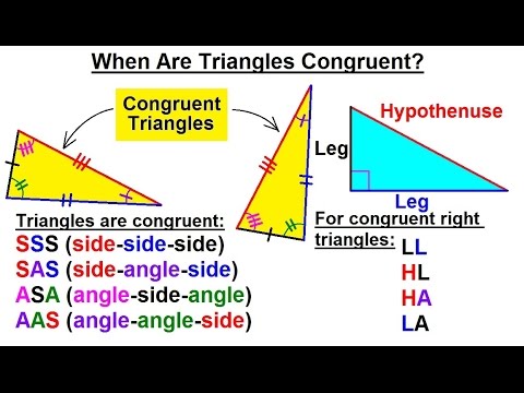 Geometry - Basic Terminology (13 of 34) What Makes Triangles Congruent?