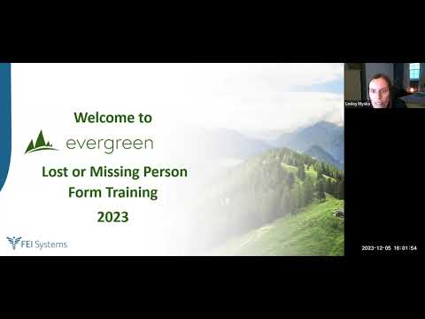 Evergreen Technical Training: Missing Person - December 5, 2024 4pm