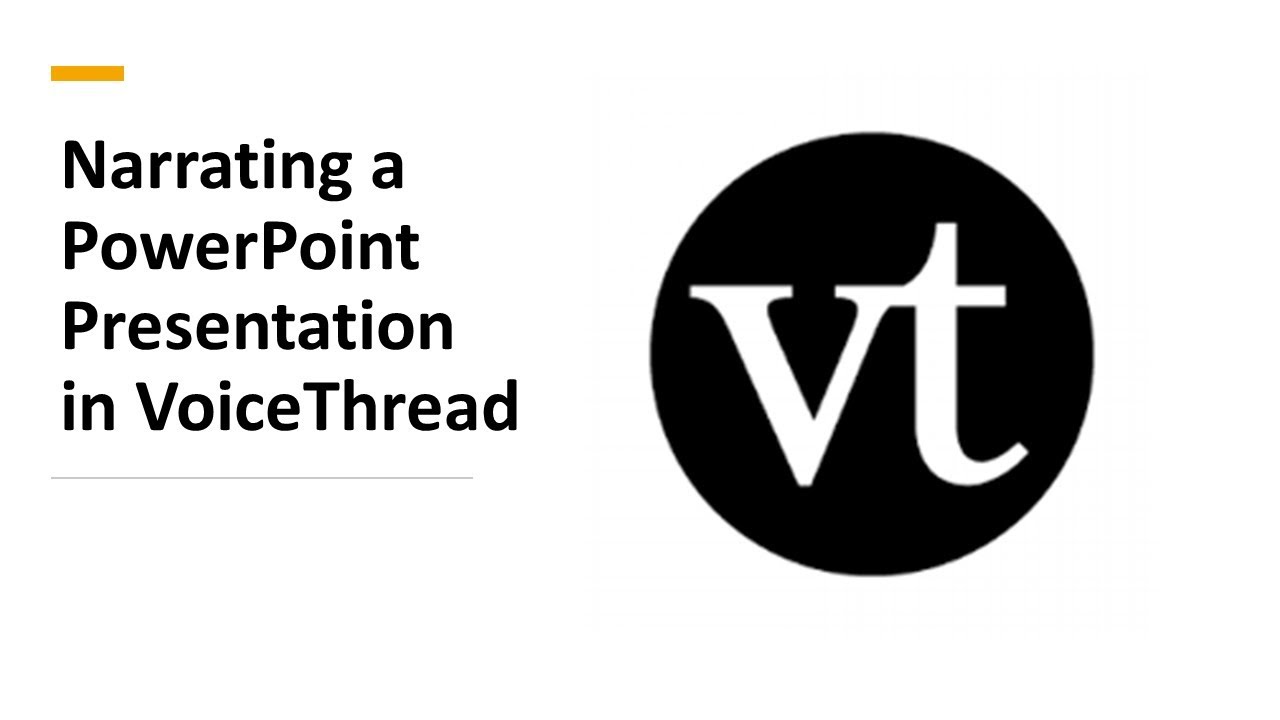 Narrating a PowerPoint Presentation in VoiceThread