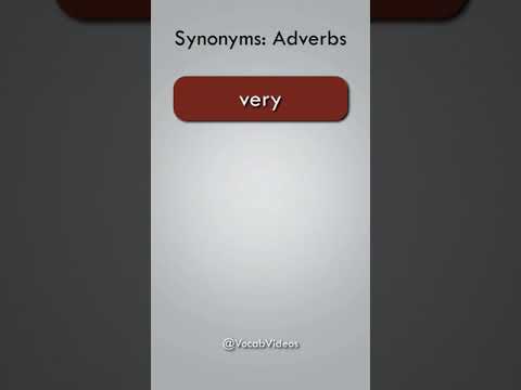 Synonyms: adverbs