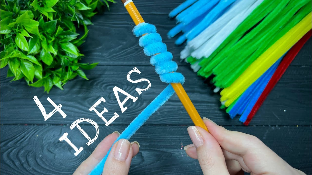 4 CRAFT IDEAS from Chenille Wire - Easy & Fun Projects