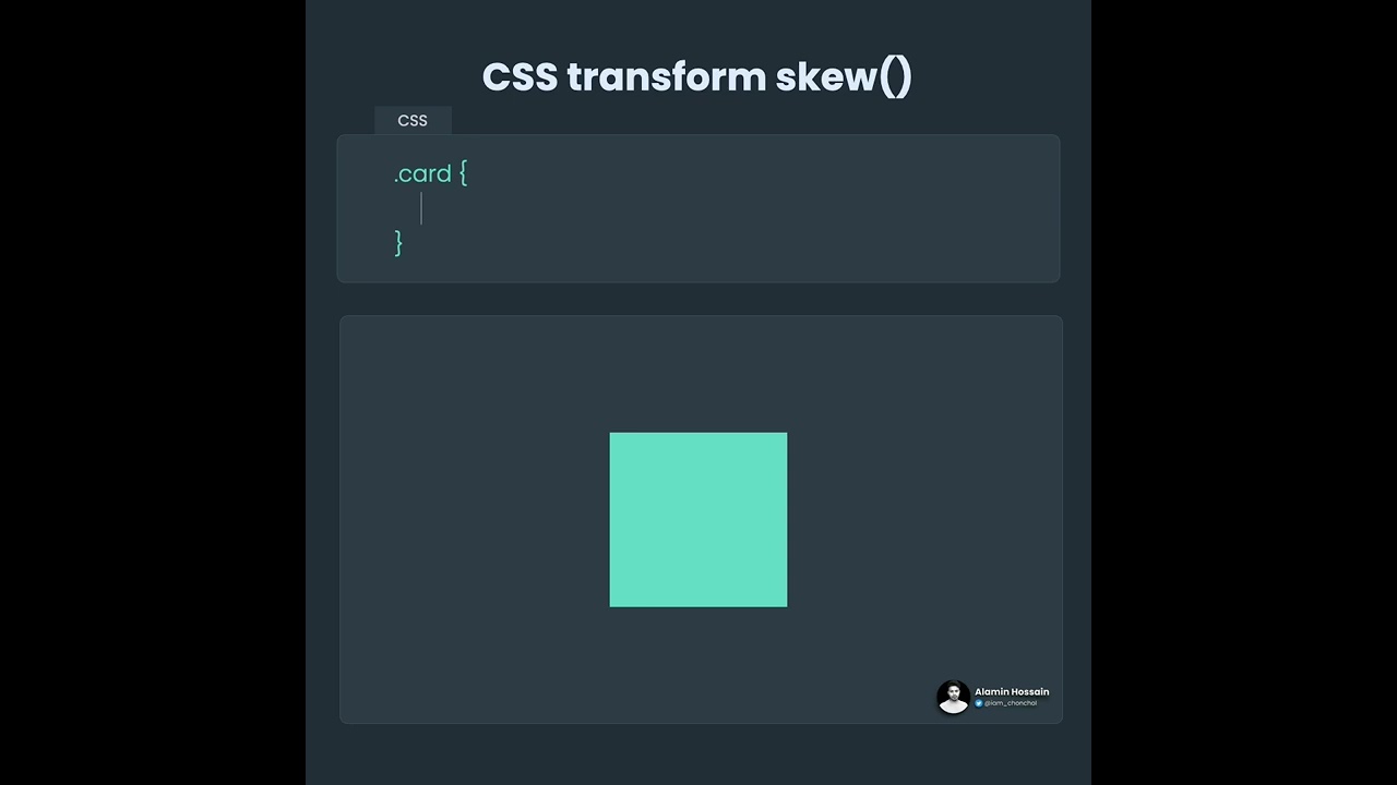 CSS transform skew