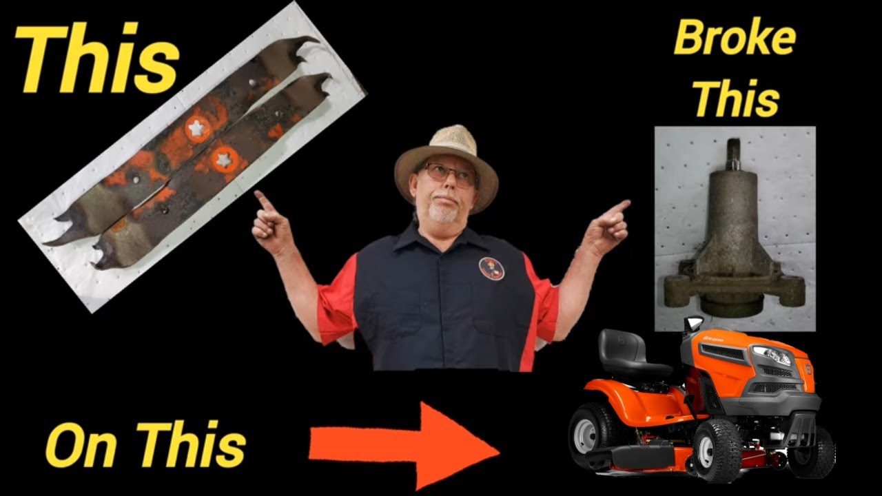 Bad Blades Ruin Spindles on a Husqvarna Riding Mower Easy Diy Tips.  How to replace noisy spindles