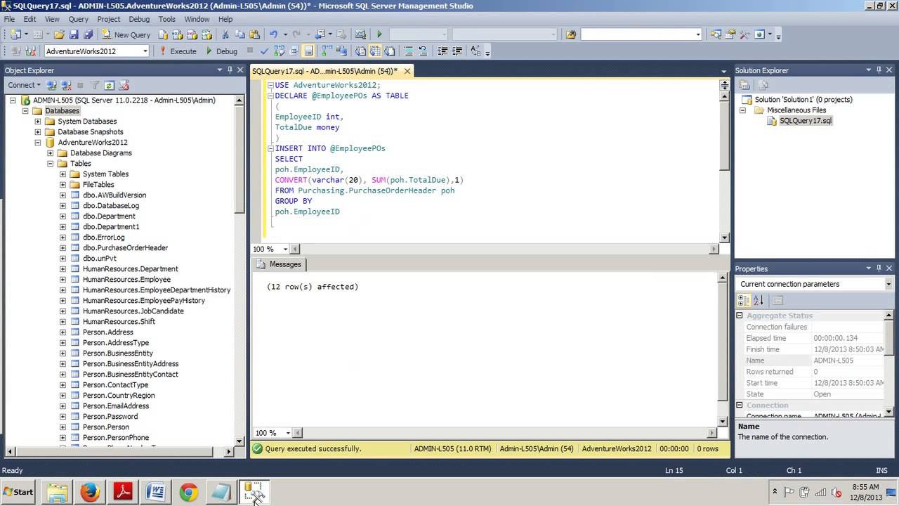 SQL Server tutorial 50: Temporary Variables