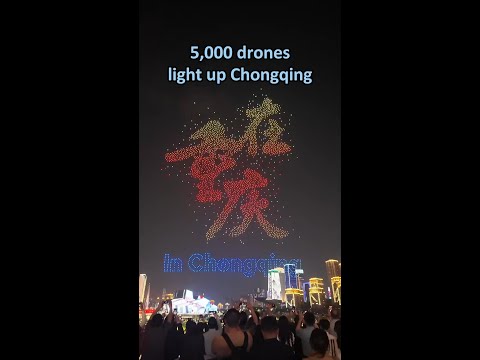 Drone show captivates foreign visitors in Chongqing, China