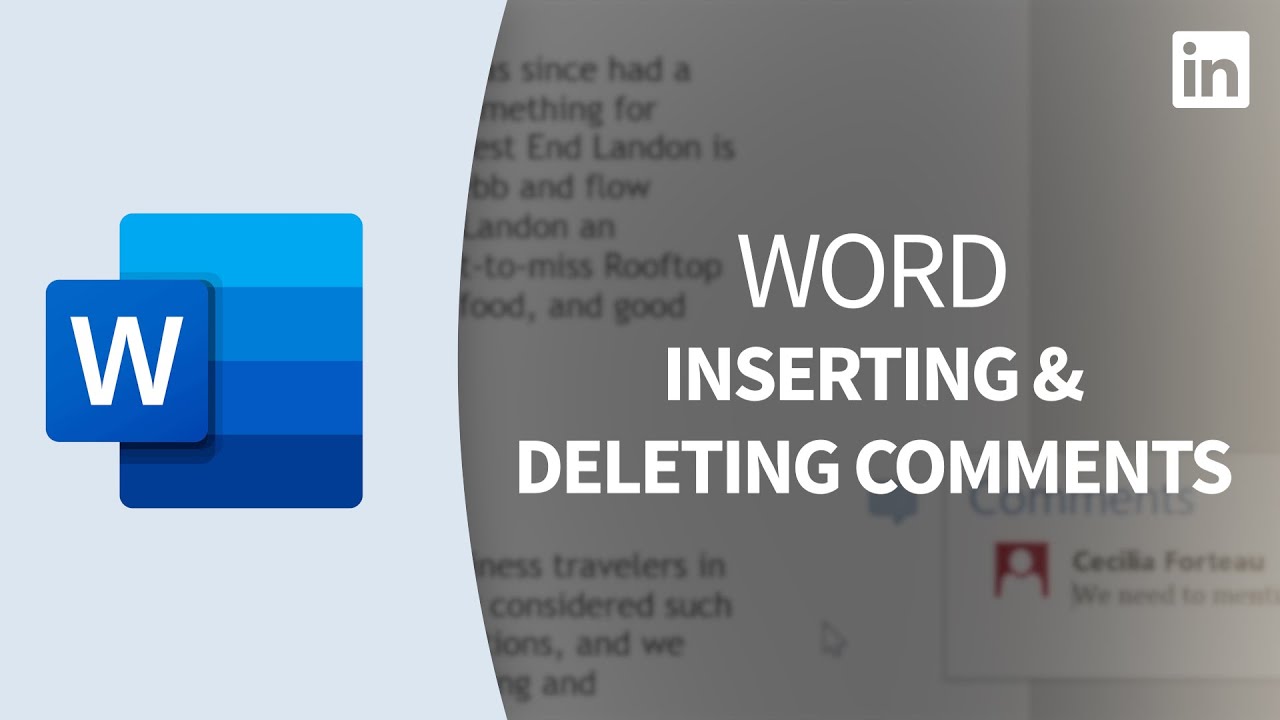 Word Tutorial - Working with comments
