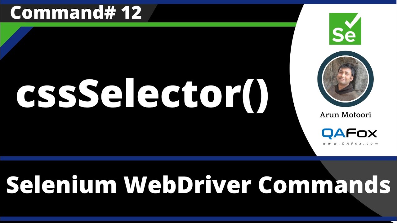 cssSelector() Command - Selenium WebDriver