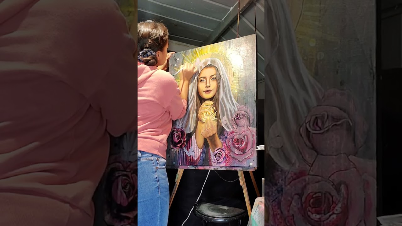 Painting the Virgin Mary in my style ✨️