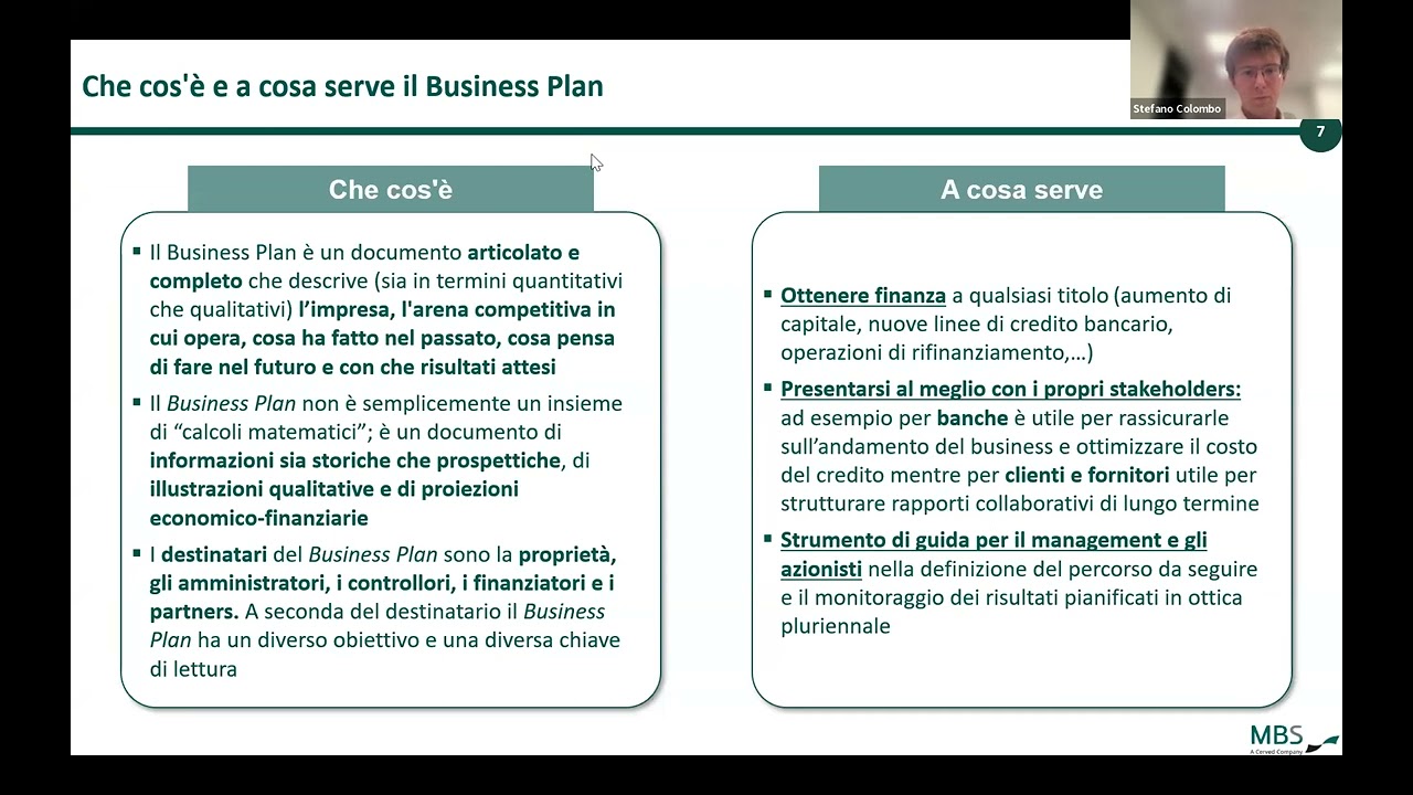 Impara gli ELEMENTI fondamentali di un BUSINESS PLAN con MBS Consulting