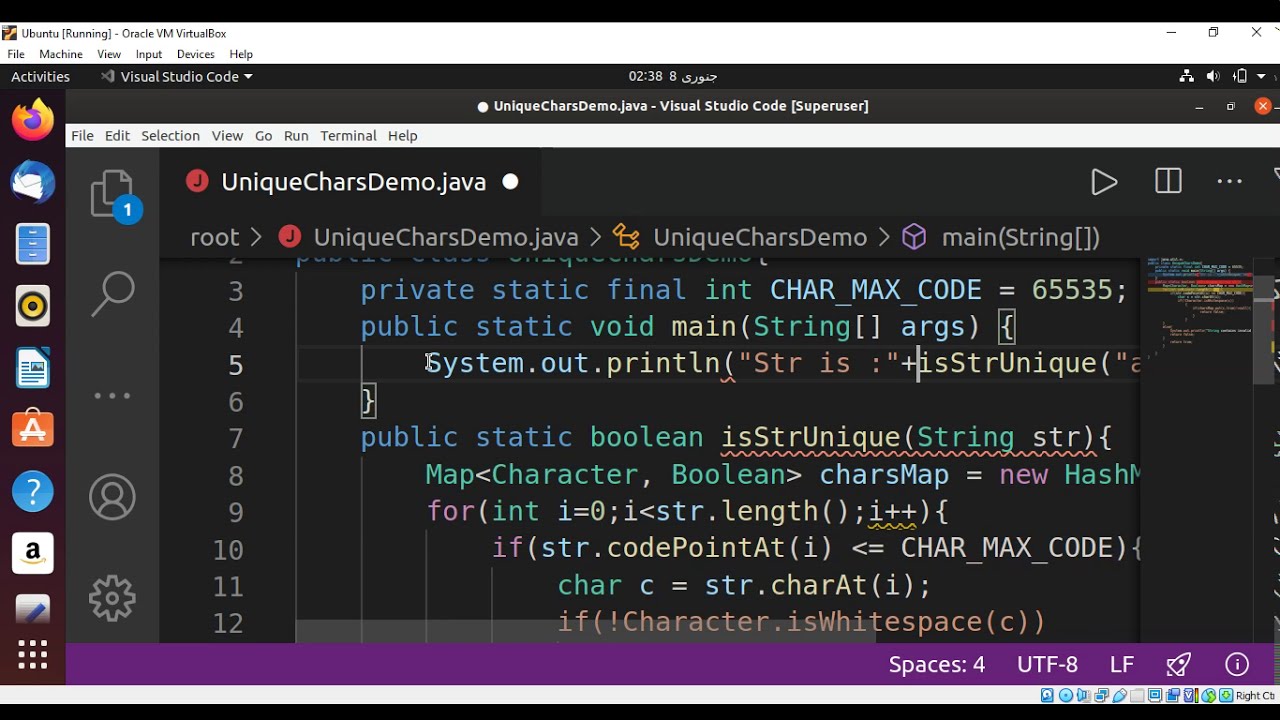 Java program to check if the string contains unique characters