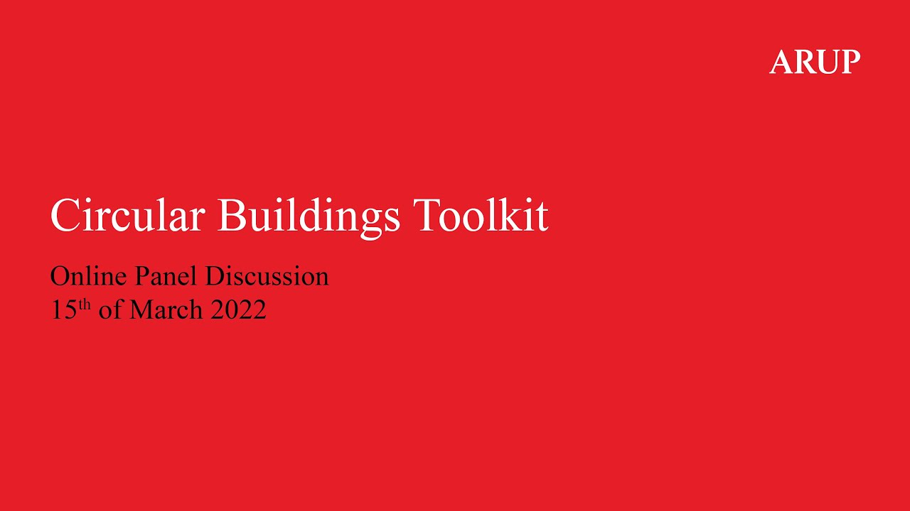 Circular Buildings Toolkit – online panel discussion