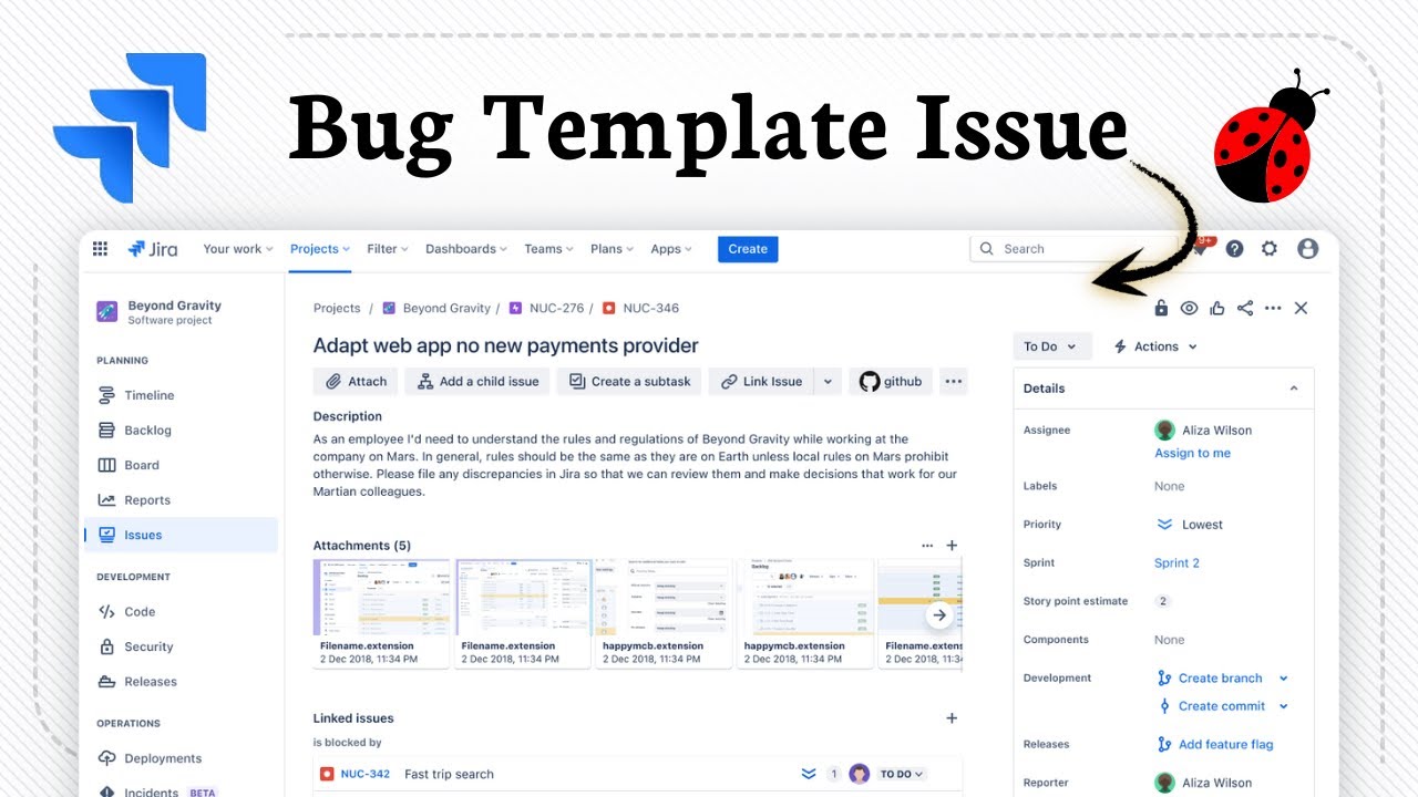 How to create a Bug template for Jira issue (For Clearer Bug Reporting)