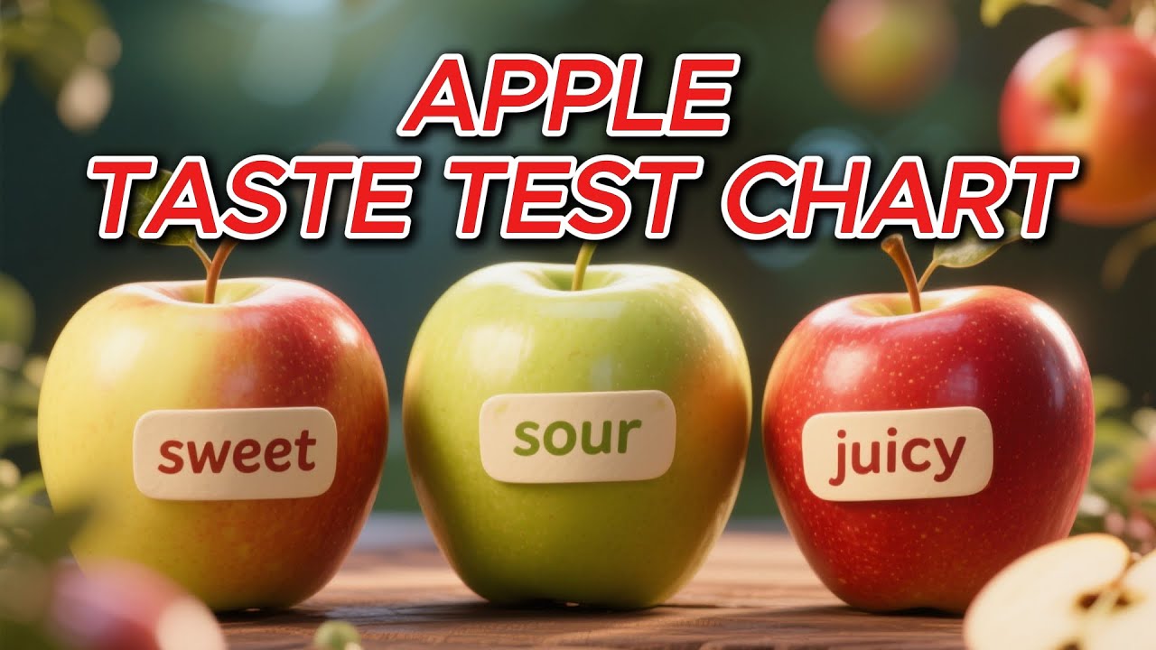 Fun Apple Taste Test Chart for Young Kids, Kindergarten, and Preschoolers Learning and Play