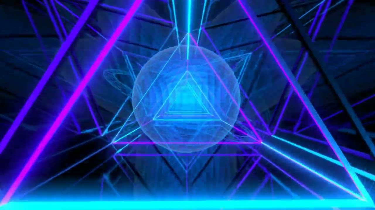 Futuristic Triangle Infinite 3D Tunnel Abstract Multi Colorful Background Wallpaper | 4K Screensaver