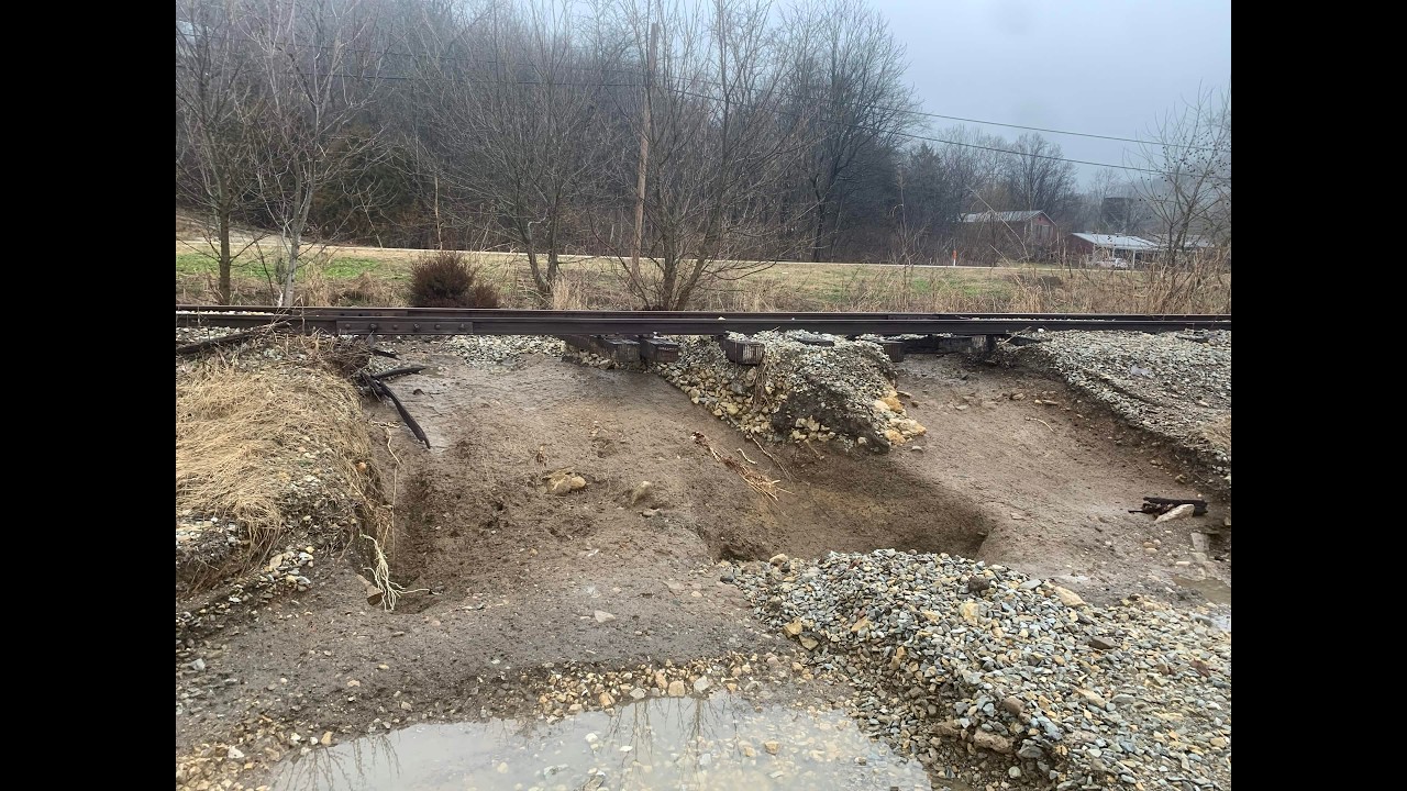 WASHOUTS on the Whitewater Valley Railroad!