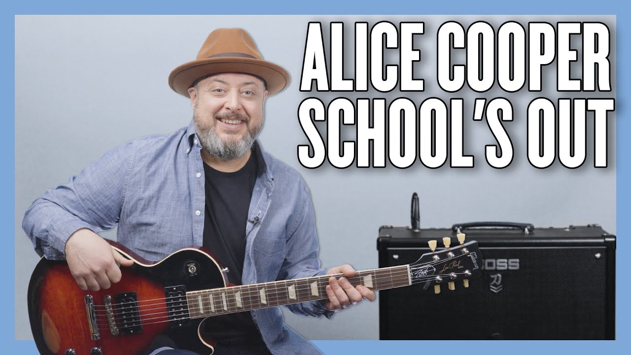 Alice Cooper School's Out Guitar Lesson + Tutorial