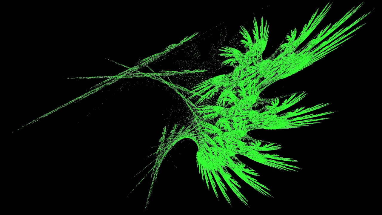 Nice Graphical effect with Barnsley Fern Fractal algorithm (python with source code)
