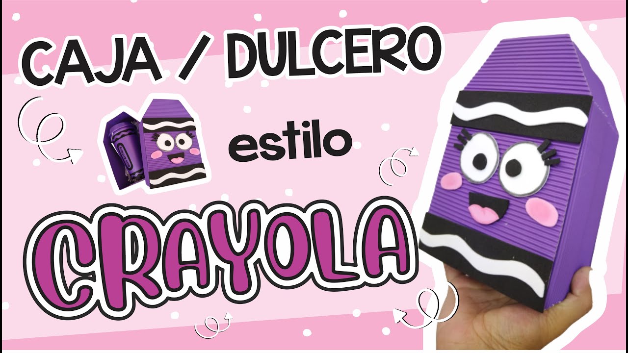 Caja en forma de CRAYOLA 🖍️para regalo