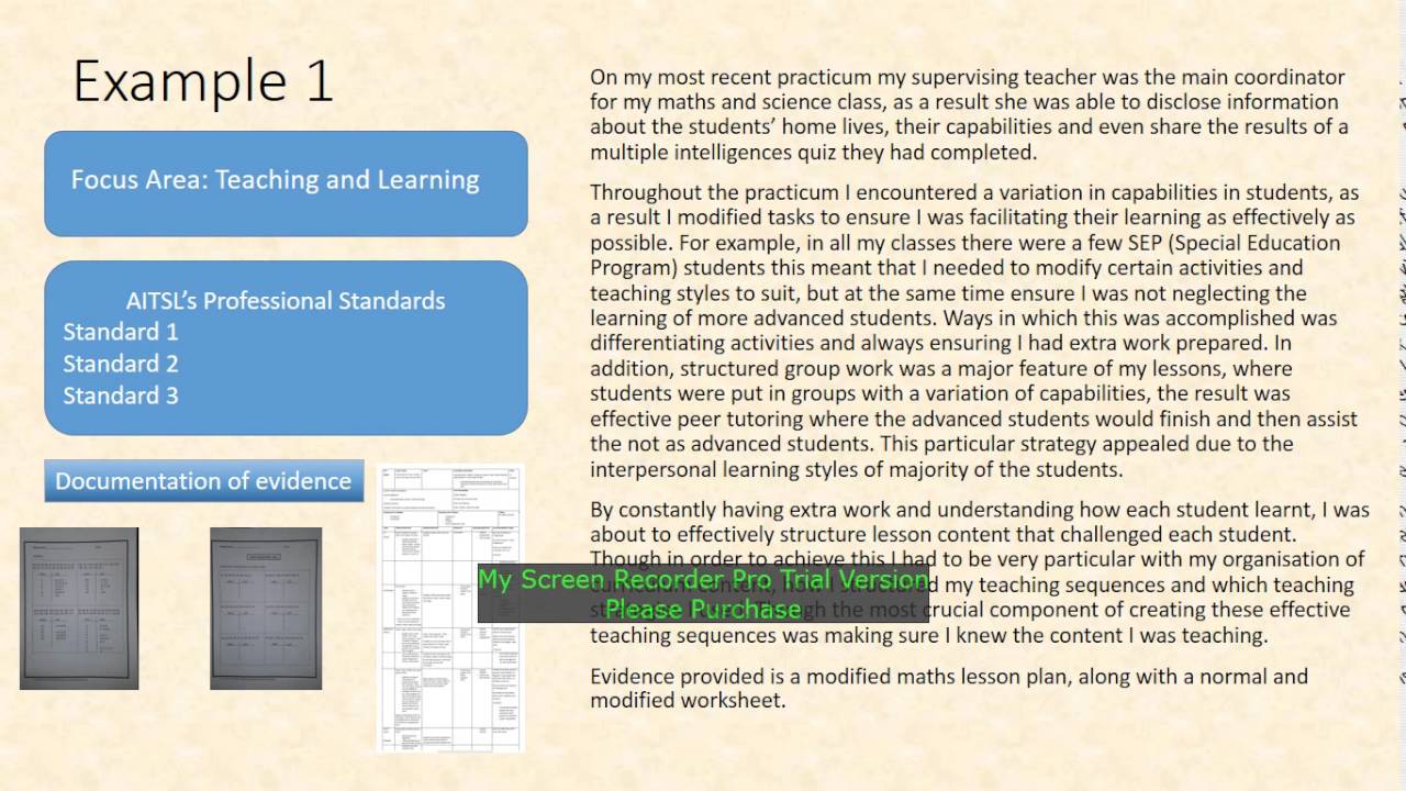 AITSL Standards; Teaching and Learning